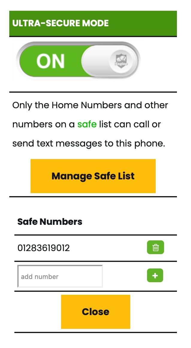Phone that only calls parents - ParentShield Child Safe SIM